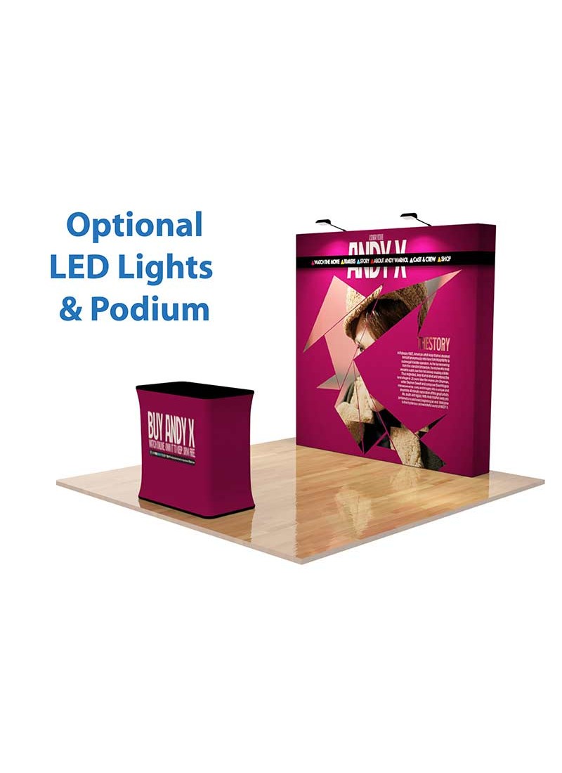 8ft Straight Velcro Fabric Pop Up Display | Tension Fabric Displays ... 8ft Straight Velcro Fabric Pop Up Display | Tension Fabric Displays ...